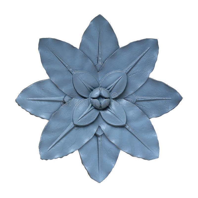 Metal Decorative Element with Floral Pattern Isolated on White ...