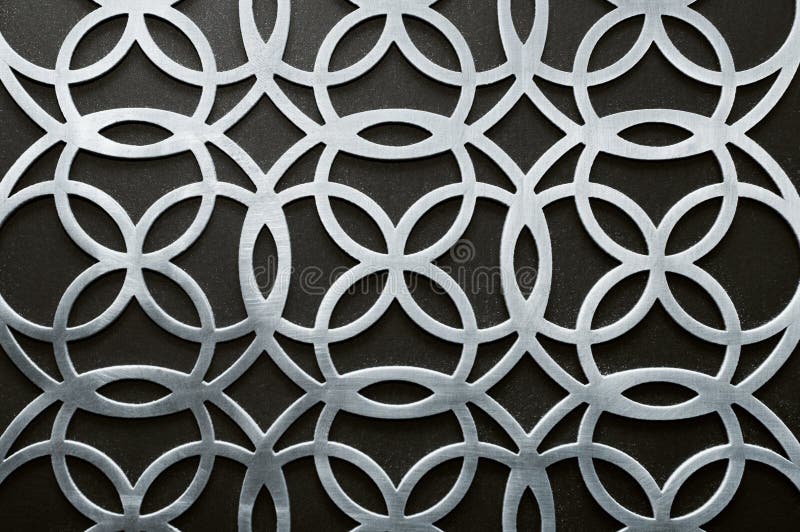 Metal Decorative Pattern on the Wall Stock Image - Image of background ...