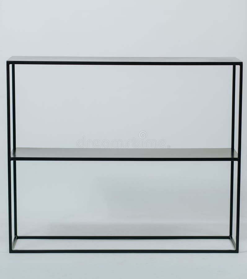 Metal Desk Made with Minimalistic Design Behind a White Background ...