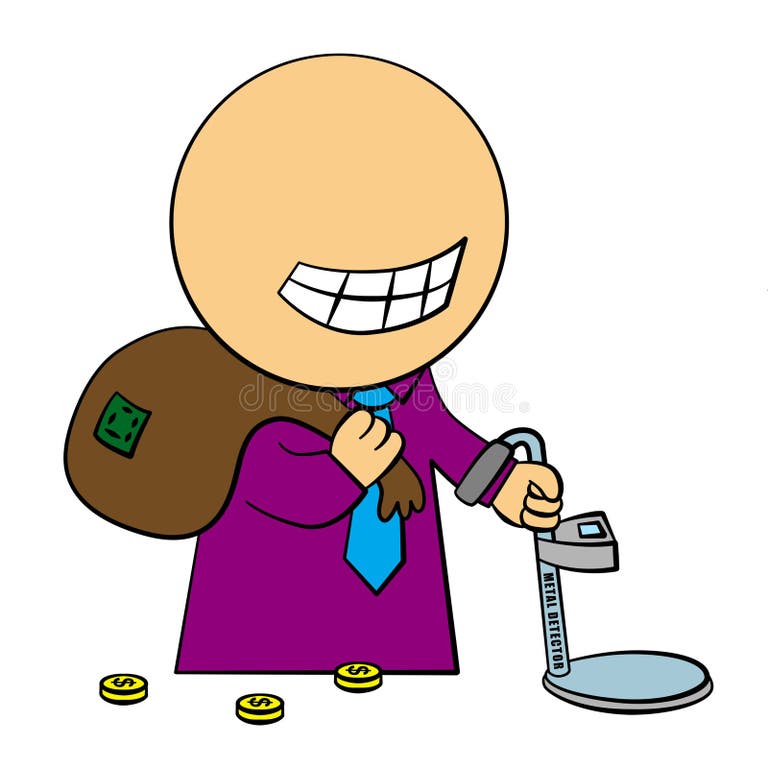 Cartoon Man Metal Detector Stock Illustrations – 233 Cartoon Man Metal ...