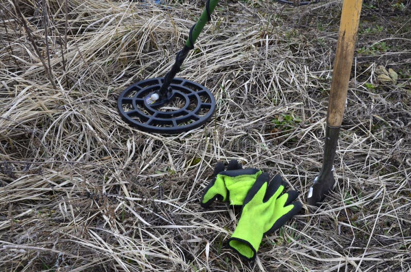 Metal Detector in the Field Ready To Work Editorial Stock Image - Image ...