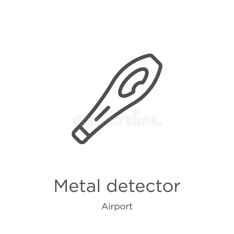 Metal Detector Icon Vector from Museum Collection. Thin Line Metal ...