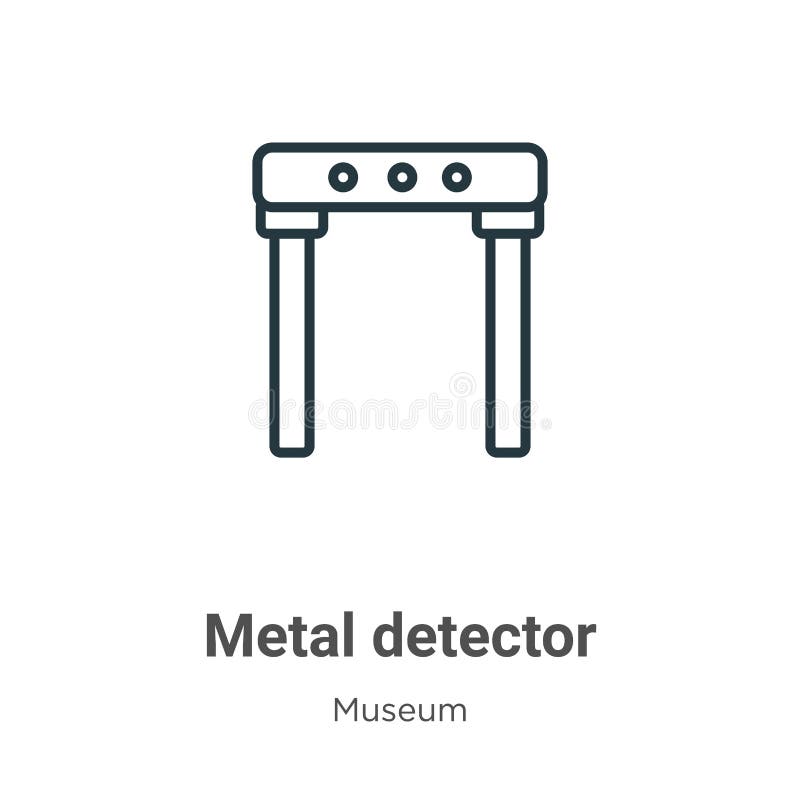 Metal Detector Icon in Filled, Thin Line, Outline and Stroke Style ...