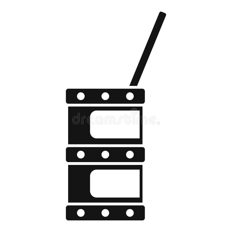 Metal Detector Searching for Treasure Icon, Simple Style Stock Vector ...