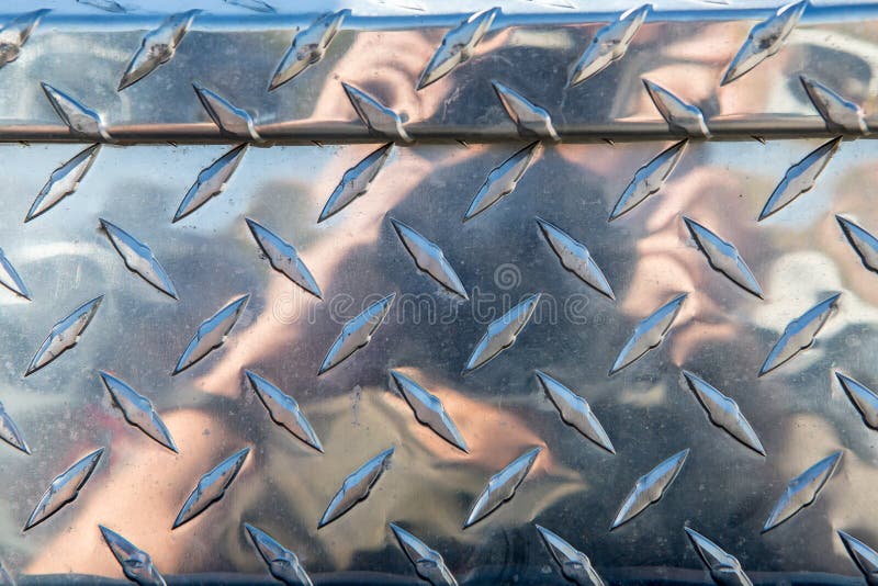 Metal Diamond Plate Pattern and Background Stock Image - Image of floor ...