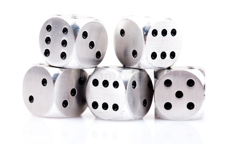 Metal dice stock image. Image of cube, craps, copper - 27377857