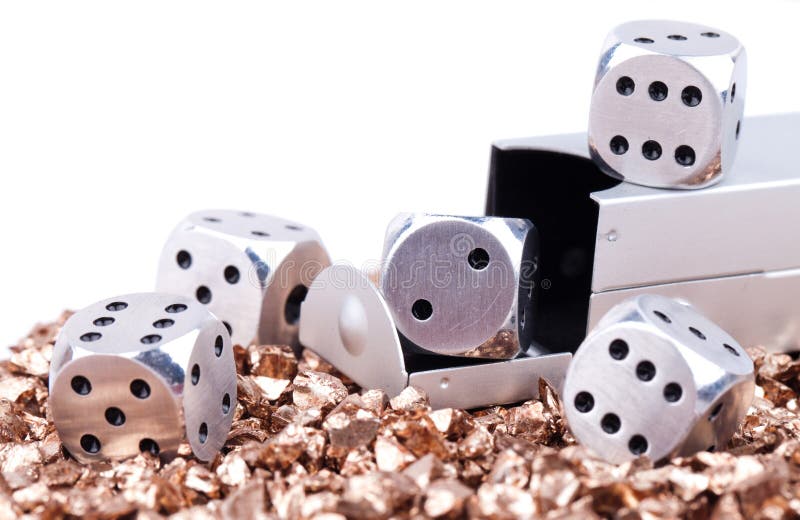 Metal dice stock photo. Image of leisure, chance, luck - 27377868
