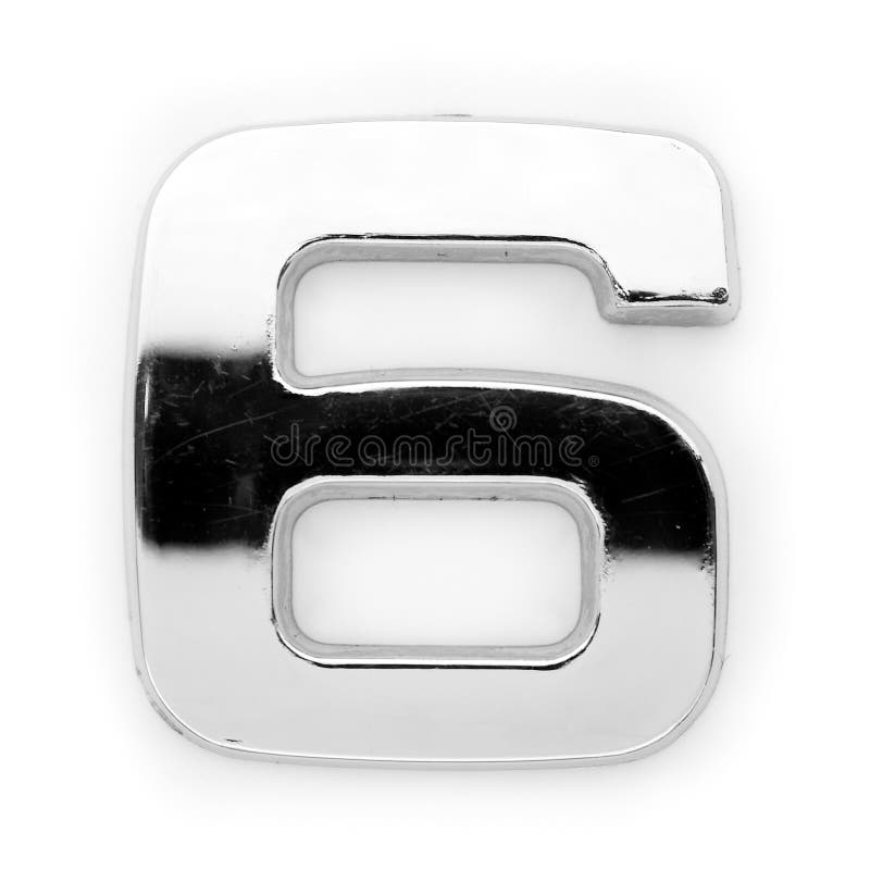 Metal digit - 6 stock image. Image of cool, mathematical - 6743041