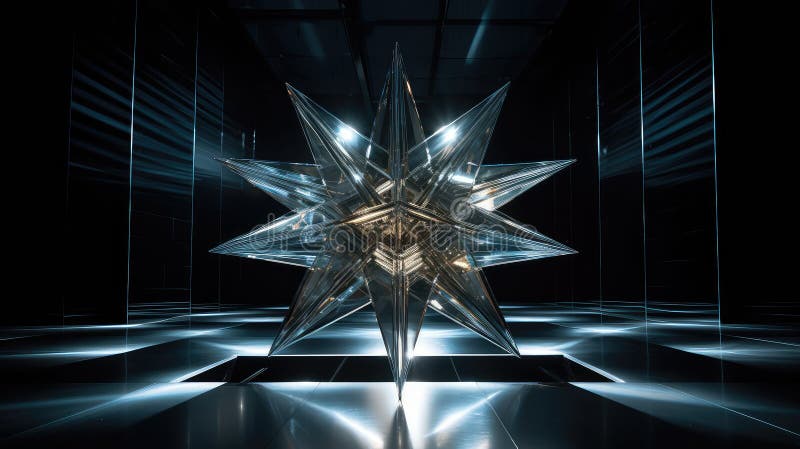 Metal dimensional star stock illustration. Illustration of star - 317302647