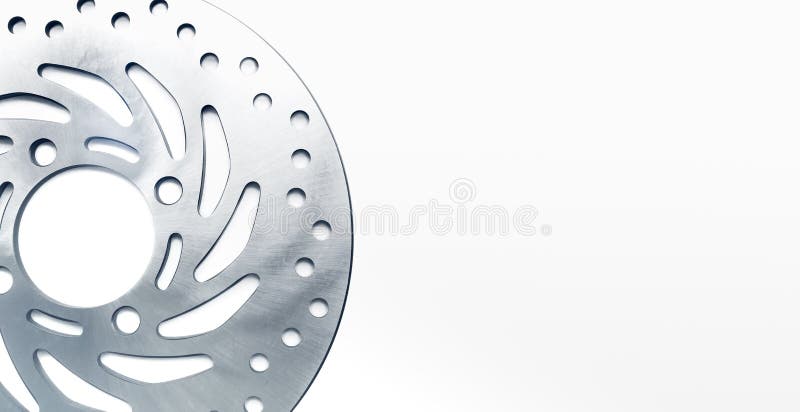 Metal Disc Brake of Motorcycle with Horizontal Banner Copy Space Stock ...