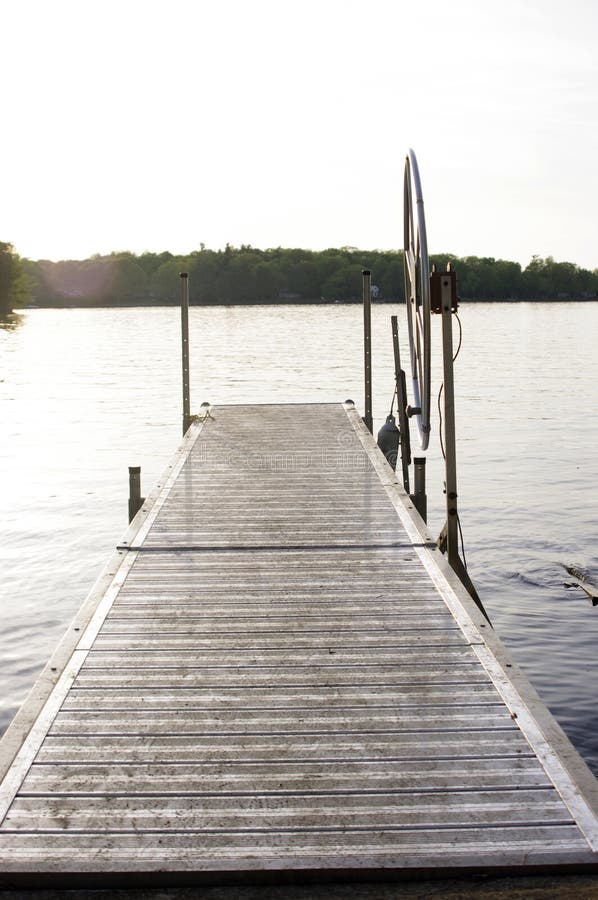 Metal Dock Grate on Lake Britton in McArthur Burney Falls Memorial ...