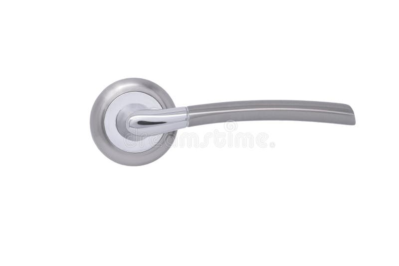 Metal Door Handle Isolated on White Background Side View Stock Image ...