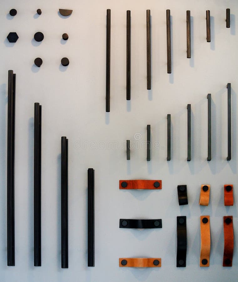 The metal door handles stock image. Image of city, door - 119493297