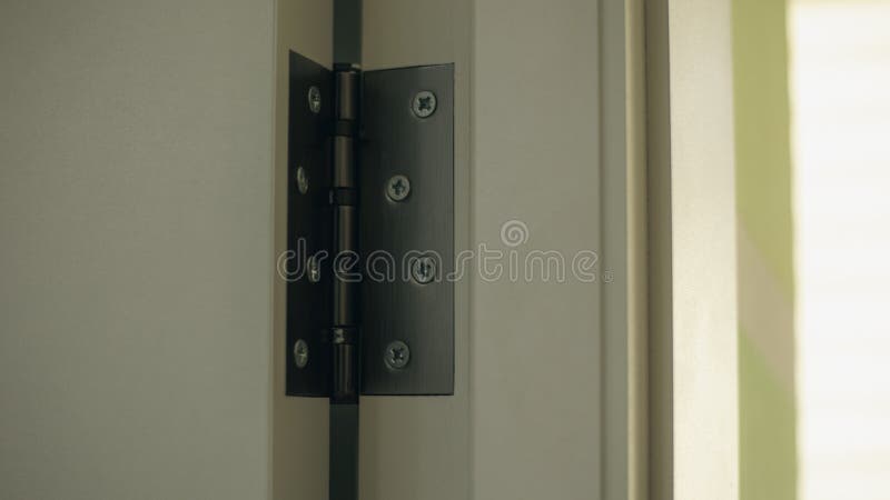 Metal door hinge stock image. Image of interior, frame - 262472395