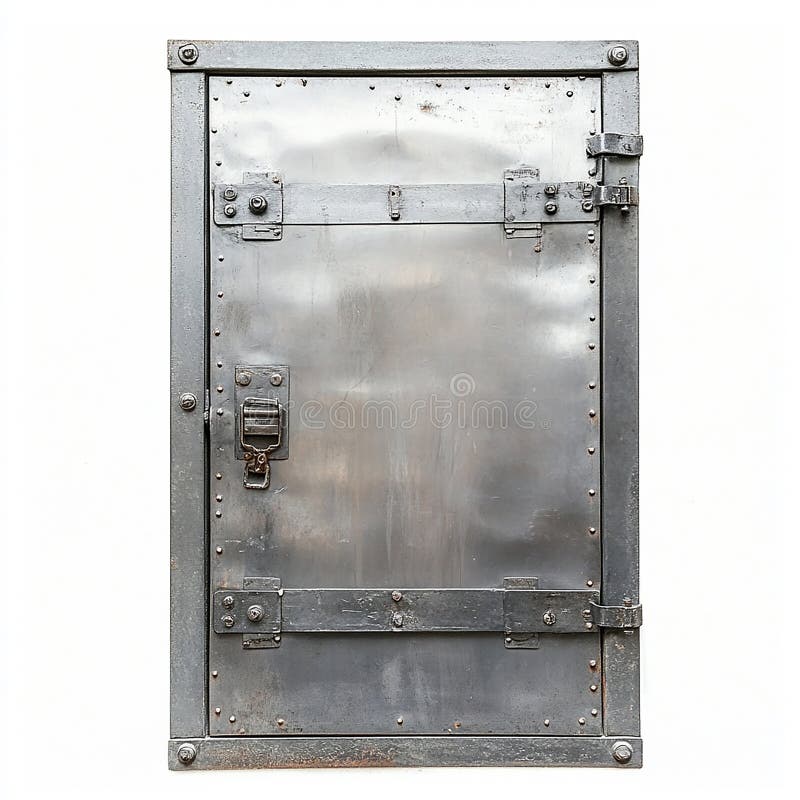 Metal Door with Secure Locking Mechanism Displayed in a Industrial ...