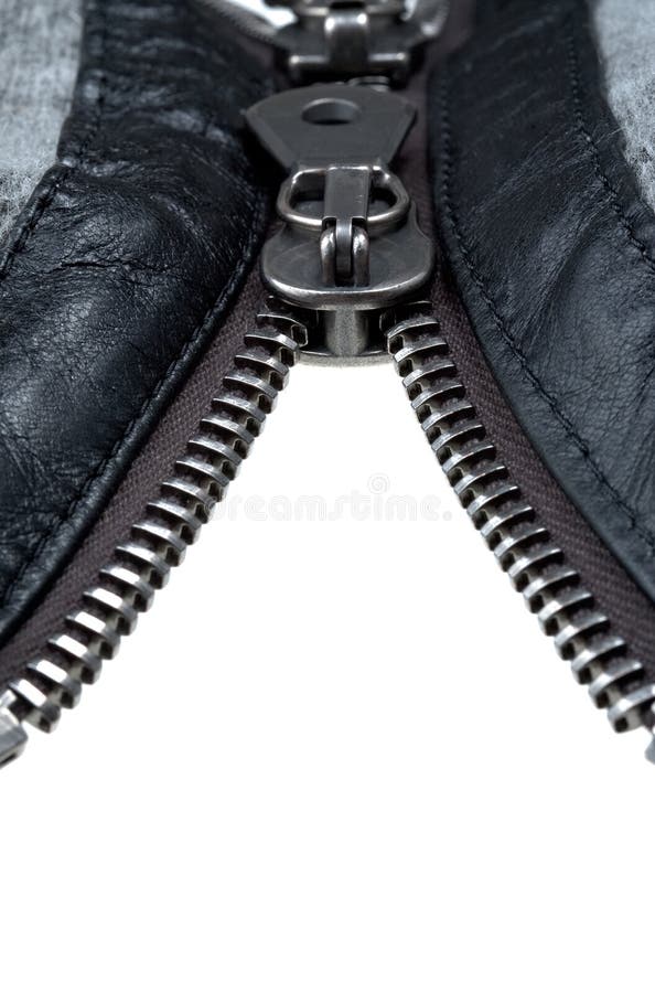 Metal double zipper lock stock image. Image of steel - 17615977