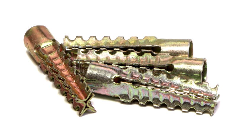 Metal Dowels on a White Background Stock Image - Image of tool ...