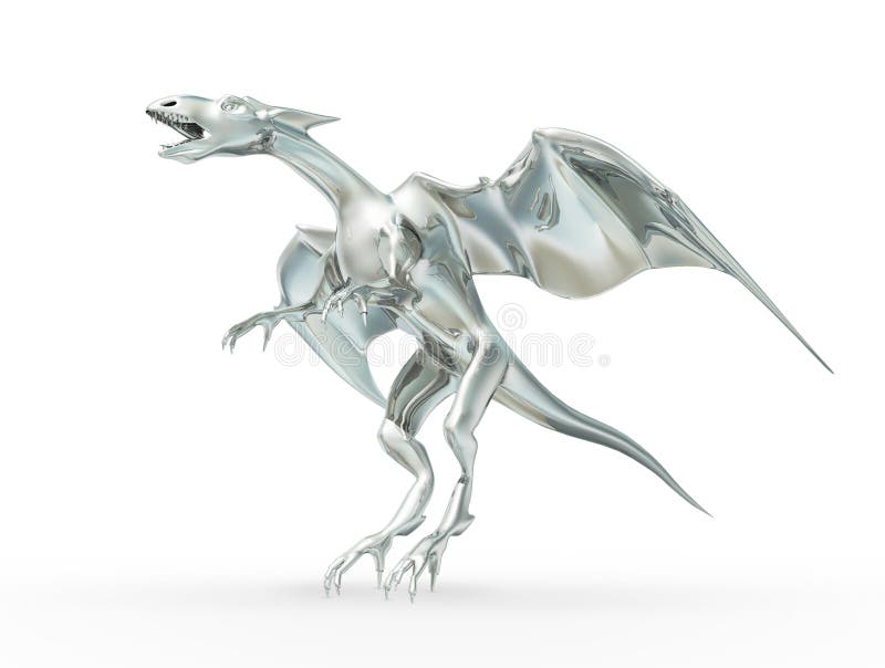 Metal dragon stock illustration. Illustration of silver - 35167142
