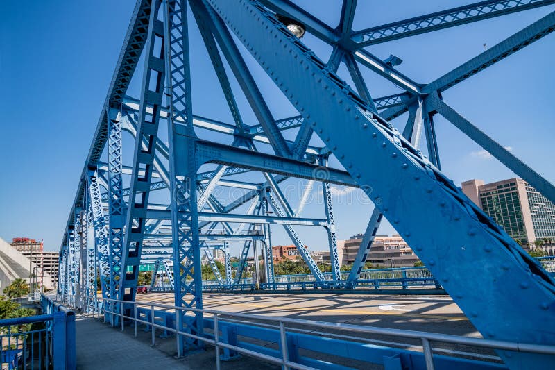 Metal Drawbridge in Jacksonville, Florida Stock Image - Image of ...