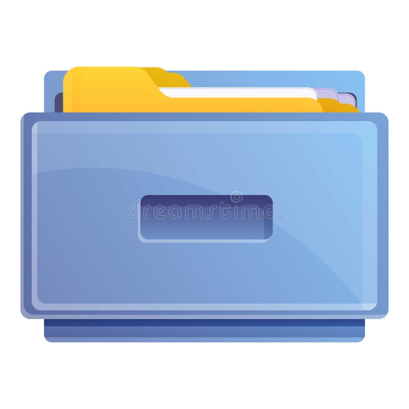 Storage Documents File Icon, Cartoon Style Stock Vector - Illustration ...