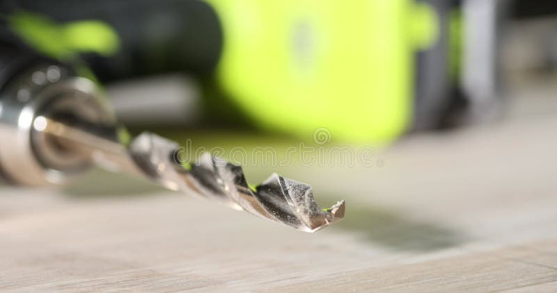 Metal Drill Bit for Creating Holes on Different Surfaces Stock Footage ...