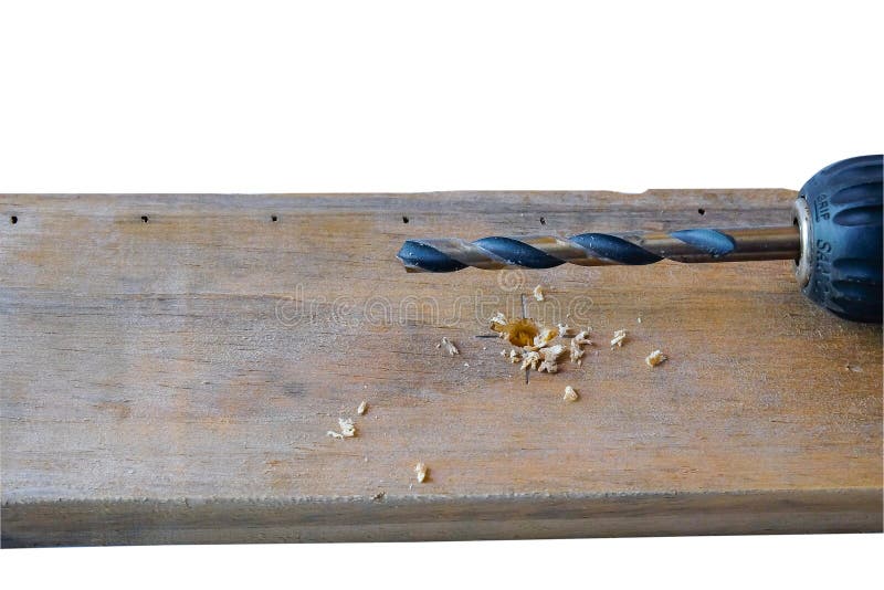 Metal Drill Bit on Wood Board during Stock Image - Image of repair ...