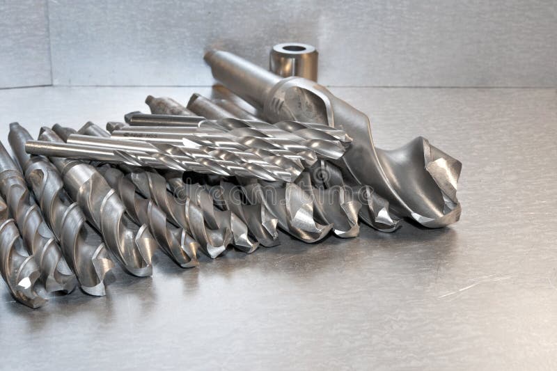 Metal Drill Bits. Drilling and Milling Industry Stock Photo - Image of ...