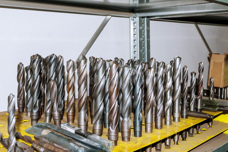 Metal Drill Bits. Drilling and Milling Industry. Stock Photo - Image of ...