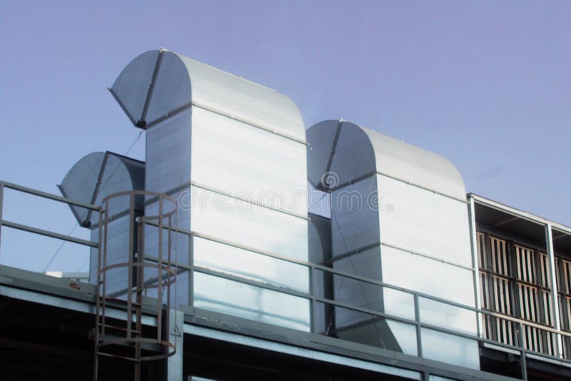 Metal ducts stock photo. Image of ladder, infrastructure - 289618488