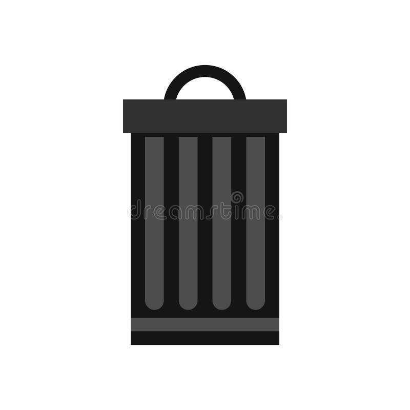 Eco Dustbin Icon, Flat Style Stock Vector - Illustration of recyclable ...