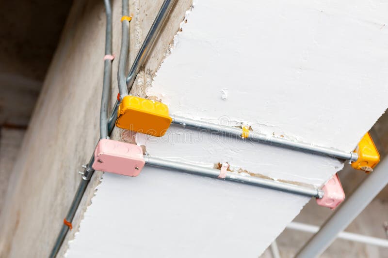 Metal Electric Pipe and Connector Stock Image - Image of equipment ...