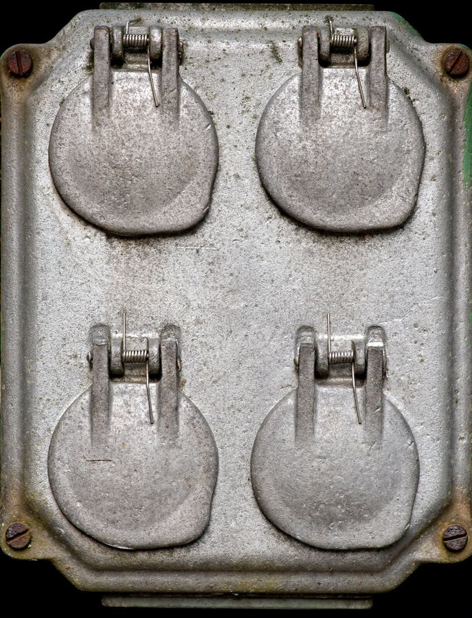 Metal electric plug socket stock image. Image of power - 25711221