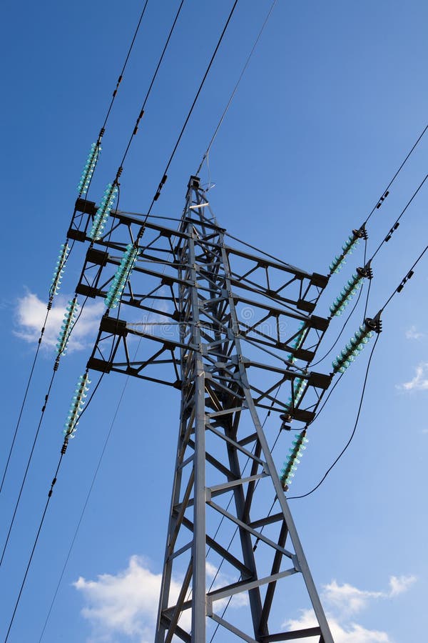 Metal electric pole stock image. Image of power, environment - 13482315