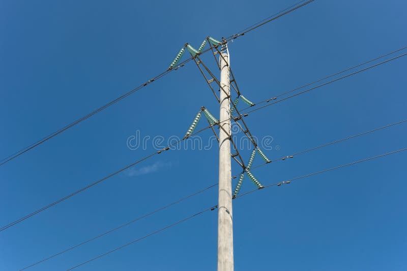 Metal electric post stock image. Image of line, pole - 33970777