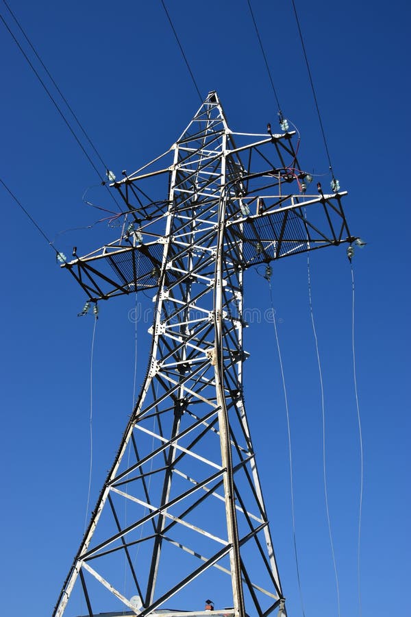 Metal electric pylon stock image. Image of metal, pylon - 41770687