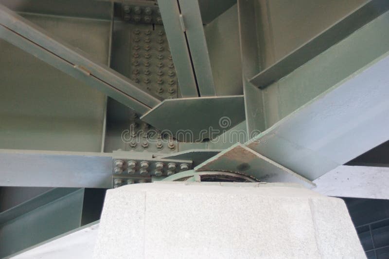 Metal Element of the Bridge Stock Image - Image of metal, located ...