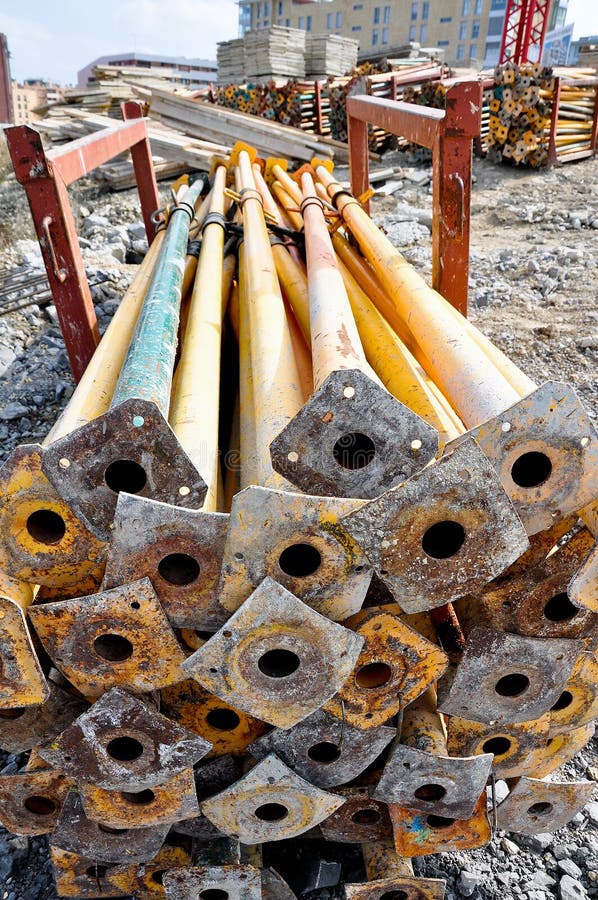 Metal Elements of Construction Site Stock Image - Image of factory ...