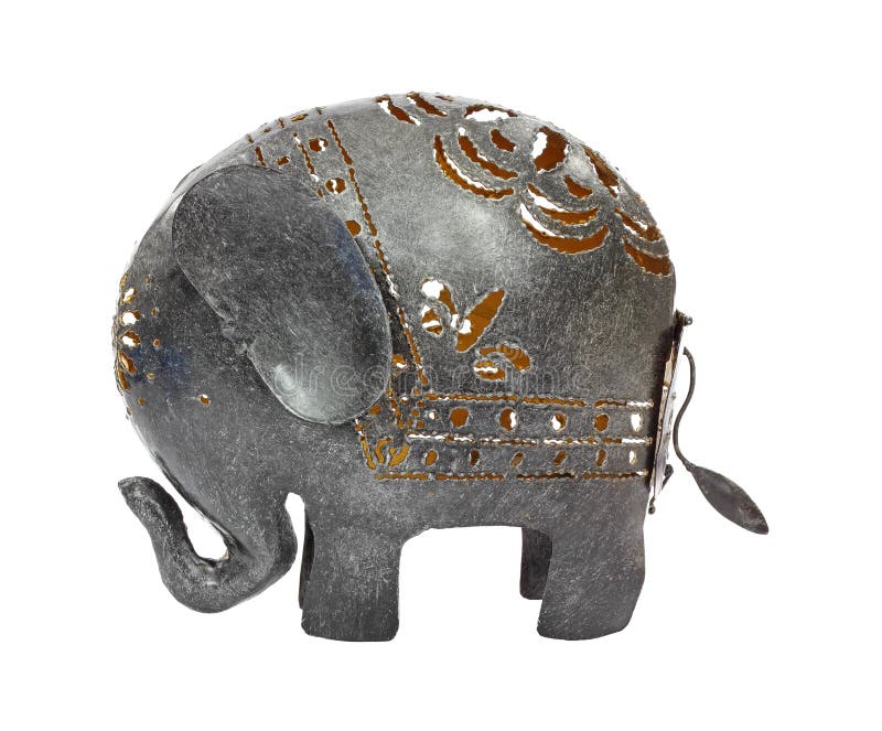 Metal Elephant art piece stock photo. Image of piece - 118214058