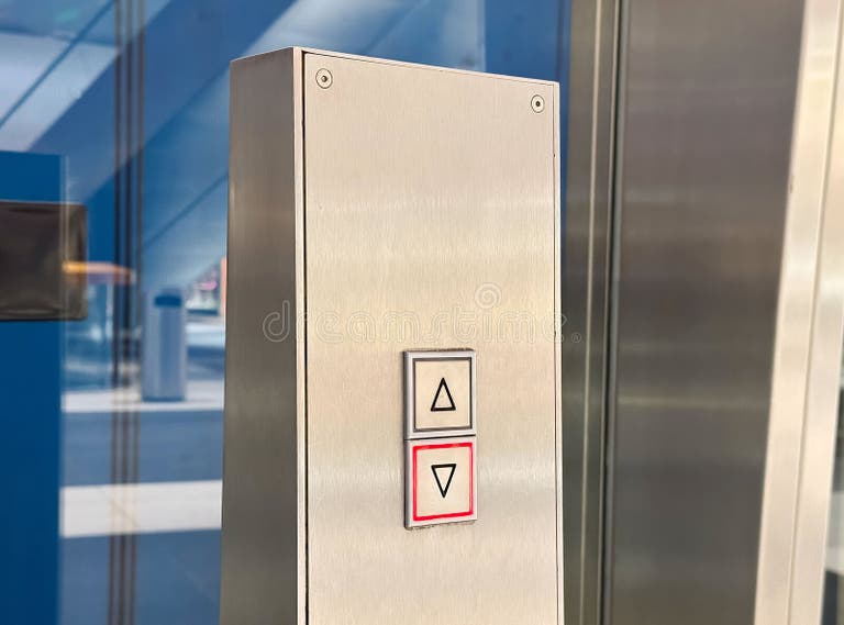 Metal Elevator Control Panel with Up and Down Buttons in Modern ...