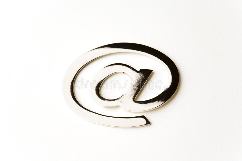Email Alias at @ Symbol Technology Stock Image - Image of copper ...