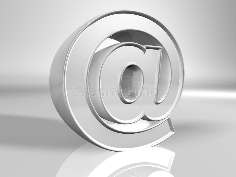 Metal Email Alias Symbol stock illustration. Illustration of grey - 1499135