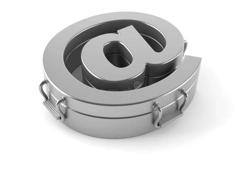 Metal Email Alias Symbol stock illustration. Illustration of grey - 1499135