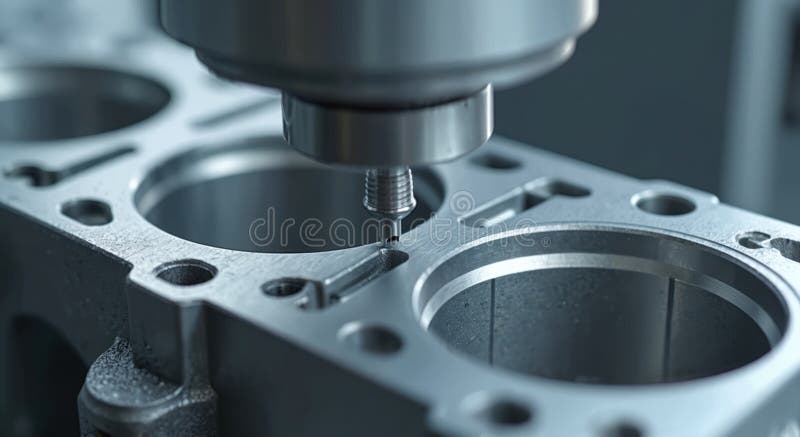 Metal Engine Block Part on Precise Dimension Measurement Using Probe ...