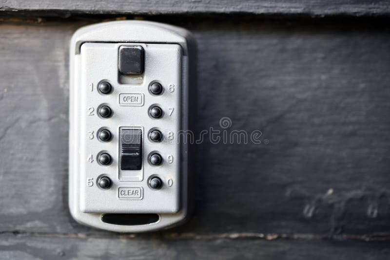 Real Estate Lock Box and Electronic Remote Stock Photo - Image of ...