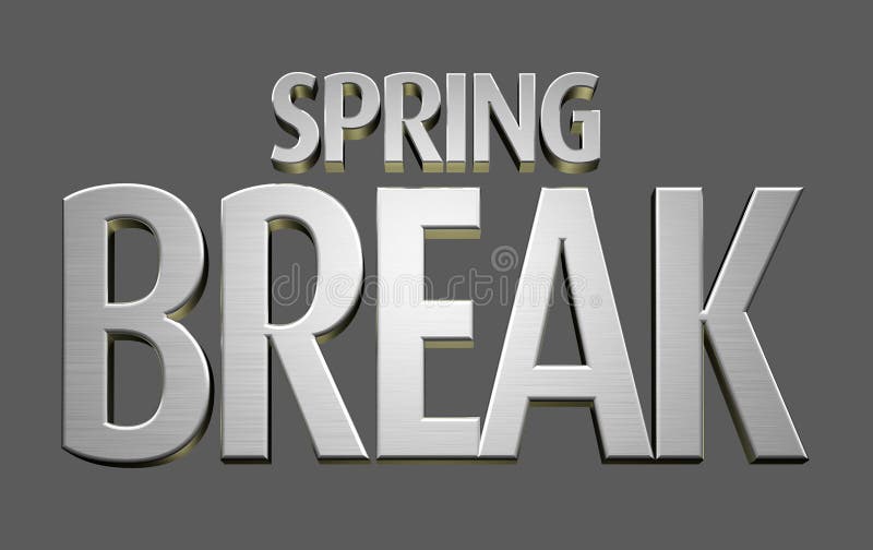 Spring Break Text stock illustration. Illustration of holidays - 109734367