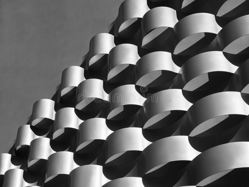 Metal Facade Curve Pattern Shade Shadow Building Exterior Architecture ...