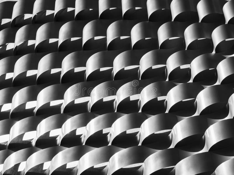 Metal Facade Curve Pattern Shade Shadow Building Exterior Architecture ...