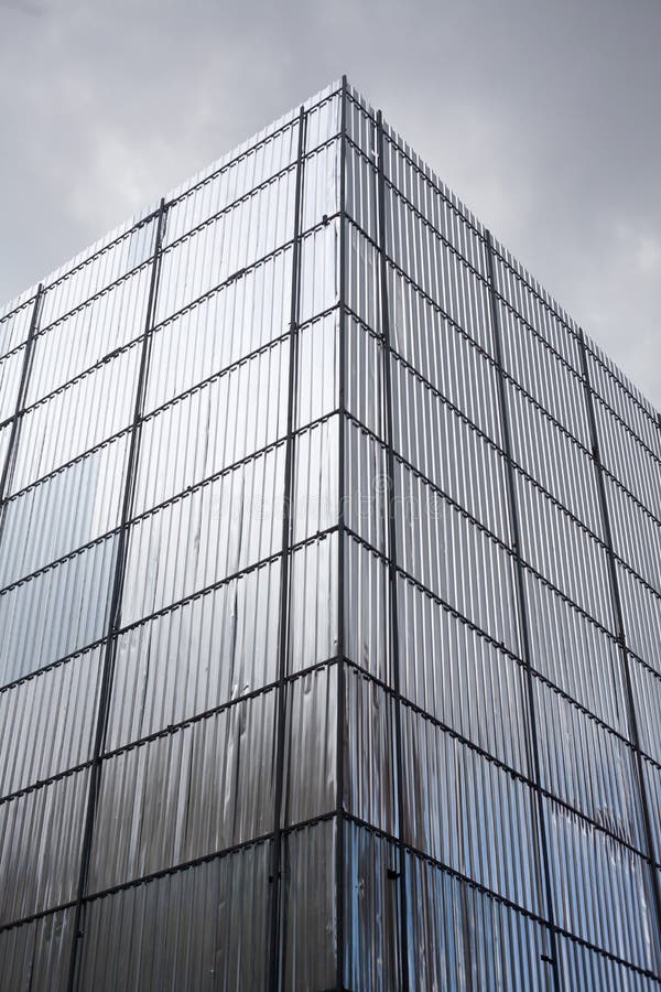 Metal facade protection stock image. Image of structure - 49133431