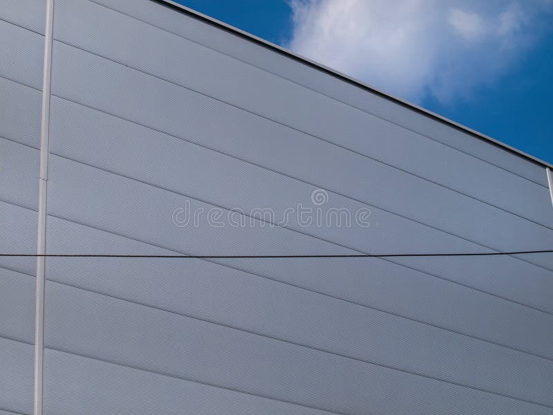 Metal Facade of Storage Building Stock Photo - Image of aluminum ...