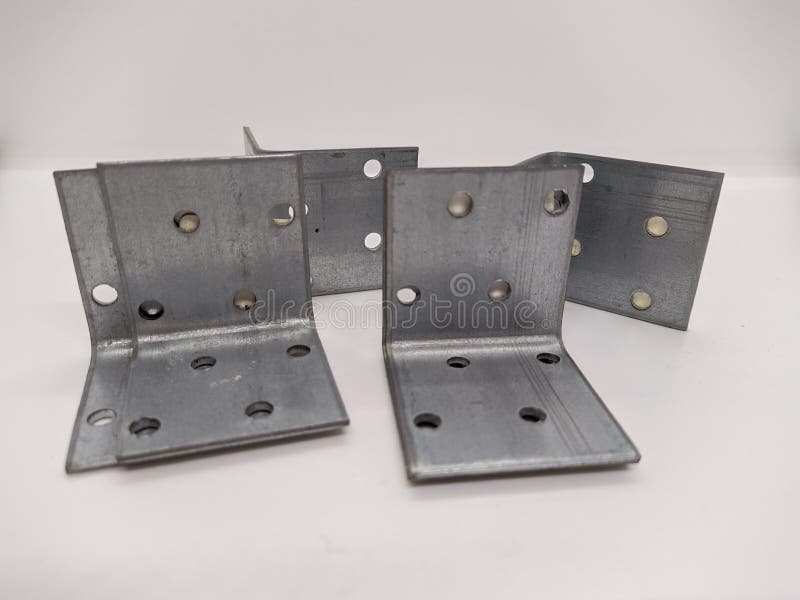 Metal Fastening Corners on a White Background. Stock Photo - Image of ...